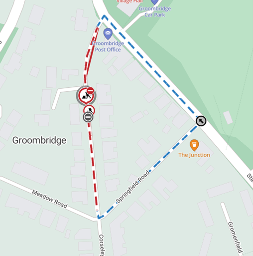 Corseley Road, Groombridge - Patch Repairs | live.eastsussexhighways.com