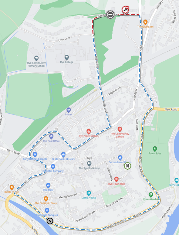 Deadmans Lane, Rye - Carriageway repairs | Deadmans Lane, Rye ...