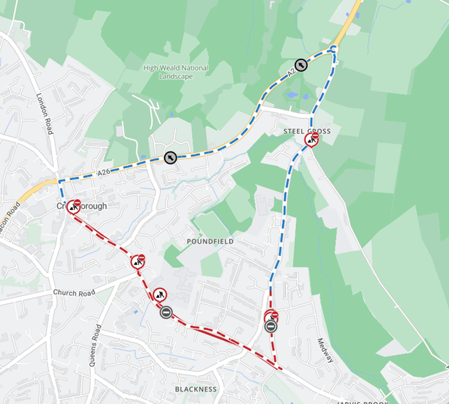 Green Lane, Crowborough - Patch Repairs | live.eastsussexhighways.com