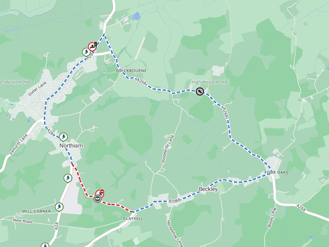 Rye Road, Northiam - Patch Repairs | live.eastsussexhighways.com